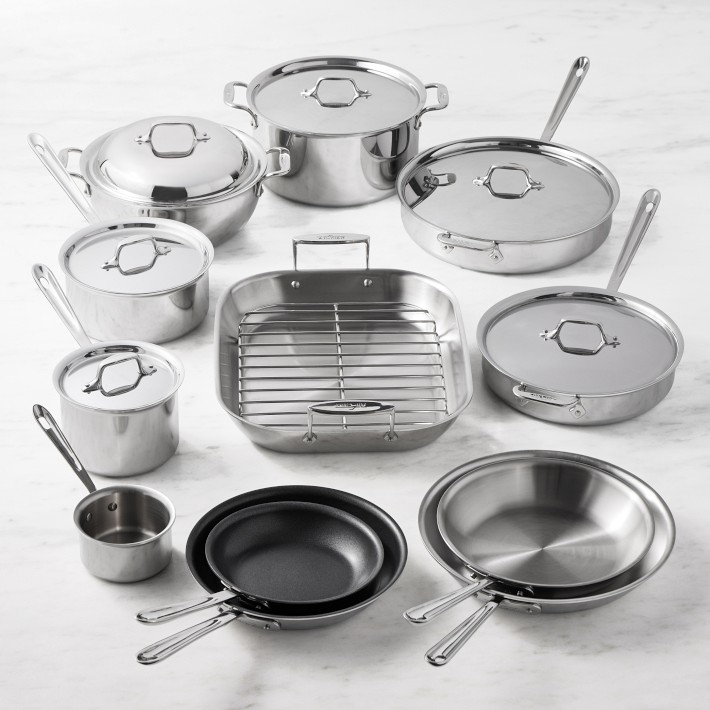 All-Clad D3® Tri-Ply Stainless-Steel 19-Piece Cookware Set | Williams ...