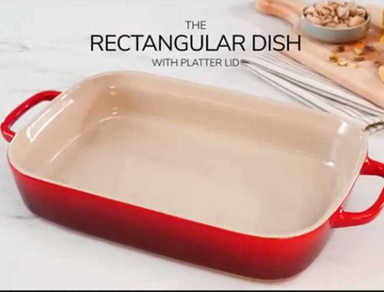 Le Creuset Stoneware Rectangular Baking Pan with Platter Lid | Williams ...