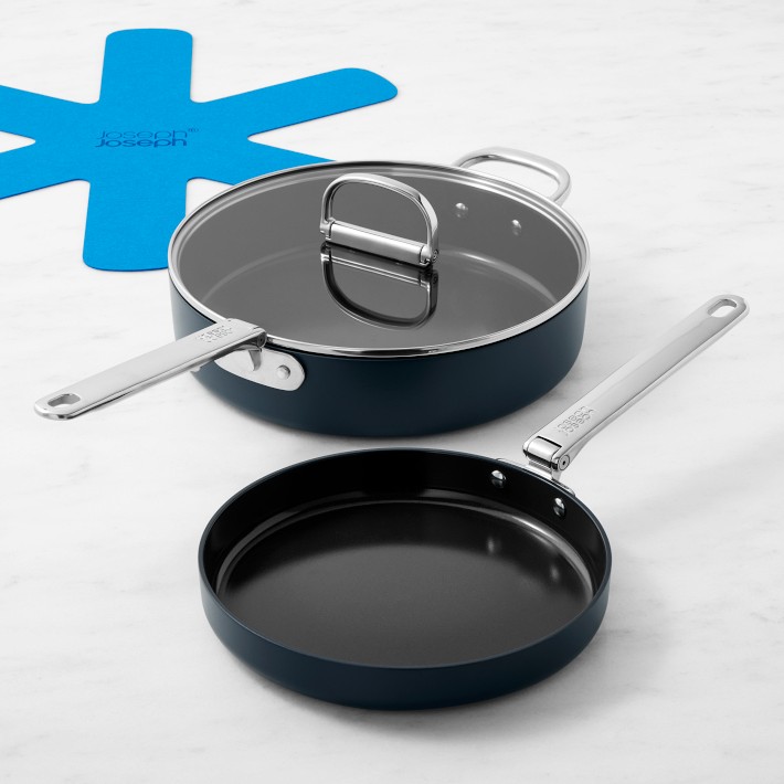 Joseph Joseph Space Saving Ceramic Nonstick 3-Piece Essentials Cookware ...