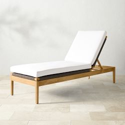 Pasadena Outdoor Teak and Brown Rope Chaise | Williams Sonoma
