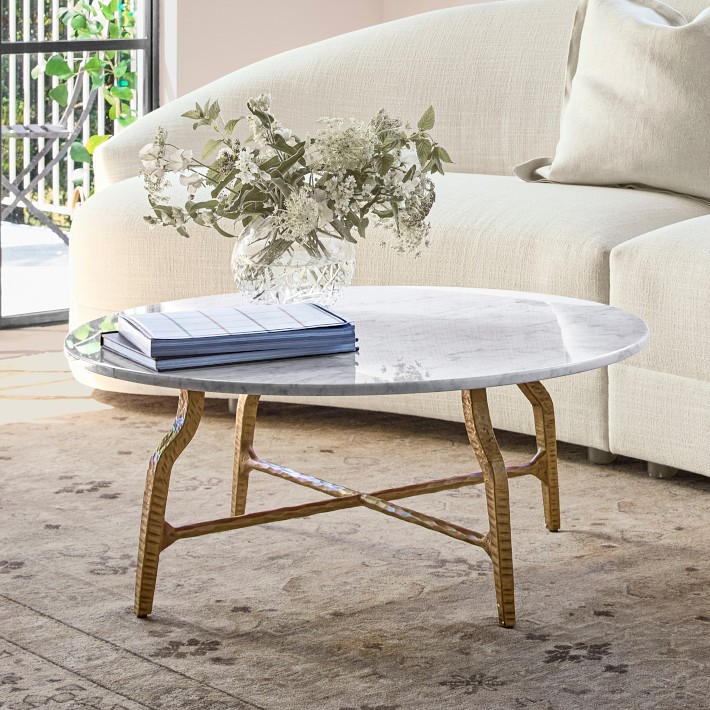 Azurra Hammered Metal Coffee Table (36 Azurra Hammered Metal Coffee Table (36