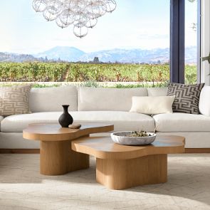 Marin Organic Curved Nesting Coffee Tables (40"- 83") | Williams Sonoma