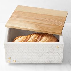 Williams Sonoma Honeycomb Marble Bread Box | Williams Sonoma