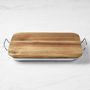 Williams Sonoma Stainless-Steel Grill Marinade Tray with Wood Lid ...