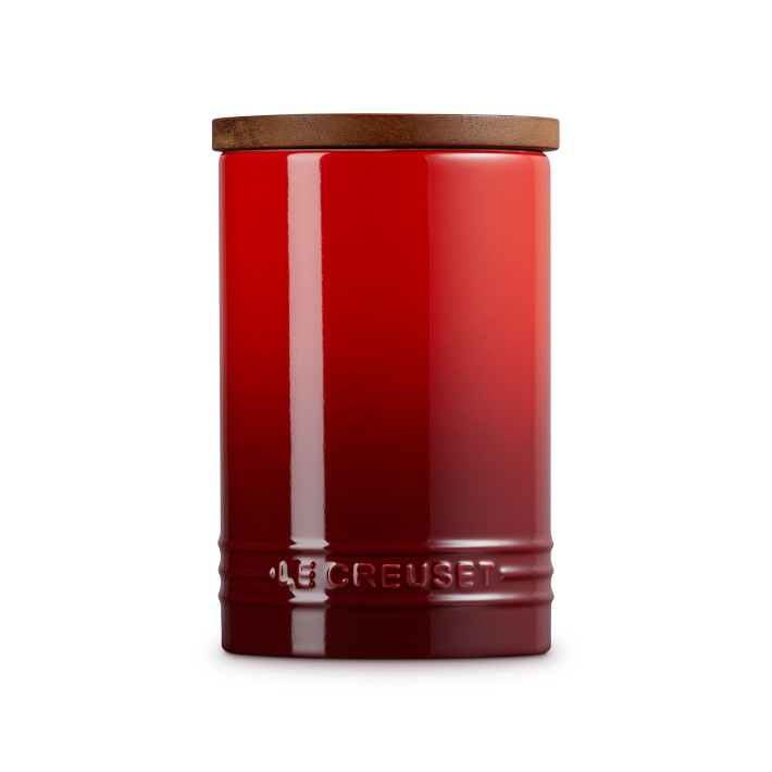 Le Creuset Signature Canister with Wood Lid | Williams Sonoma Le Creuset Signature Canister with Wood Lid | Williams Sonoma
