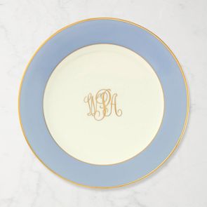 Pickard Color Sheen Monogram Dinner Plate | Williams Sonoma