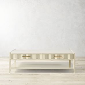 Lewis Coffee Table, Bone (56") | Williams Sonoma