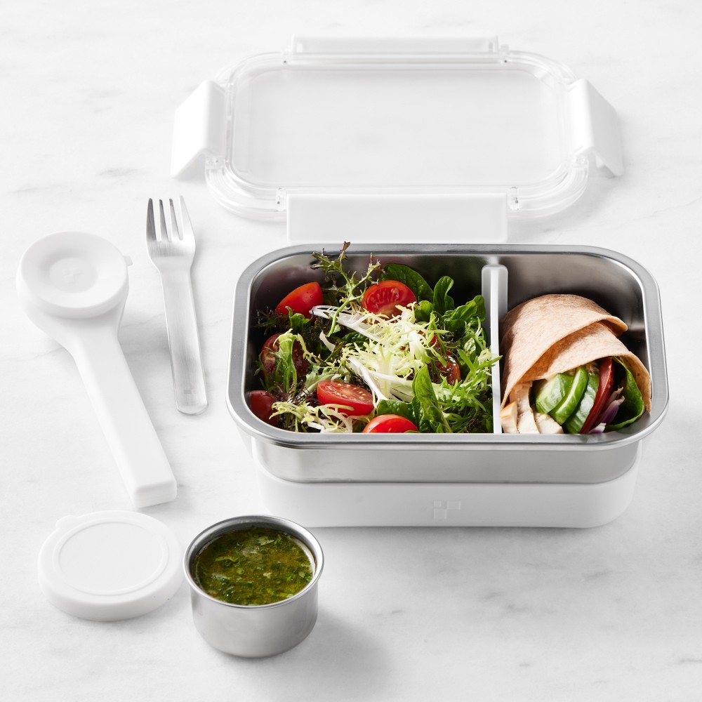 Hold Everything Perfect Lunch Container with Flatware Set and Sauce ...
