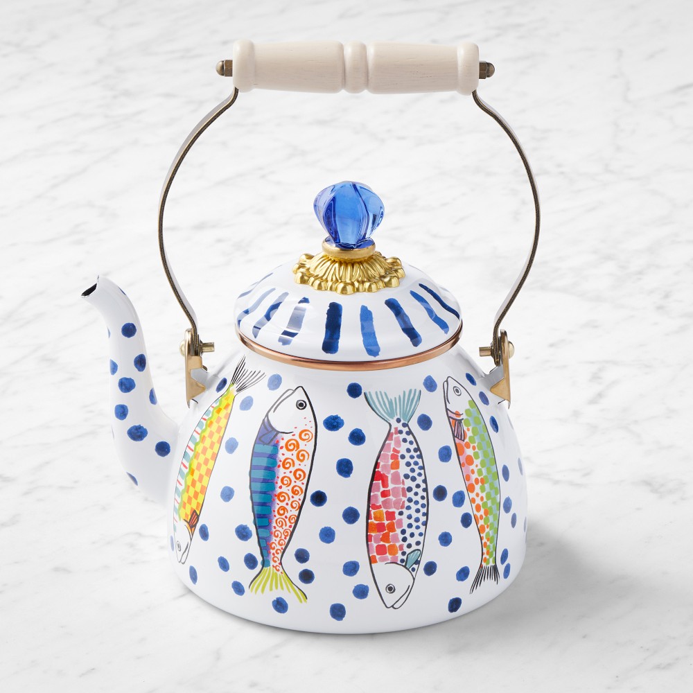 MacKenzie-Childs Go Fish Tea Kettle, 2-Qt. | Williams Sonoma