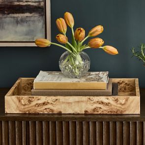 Burl Wood Rectangular Tray | Williams Sonoma