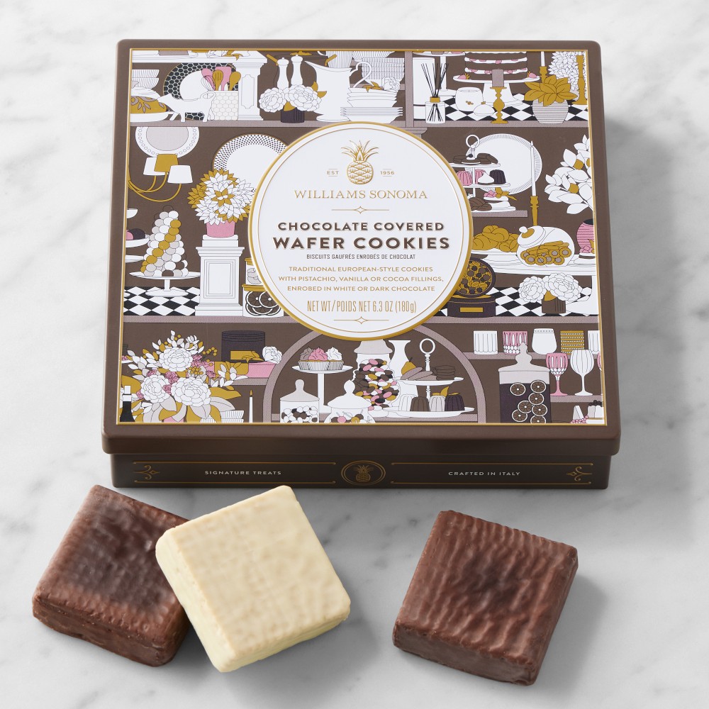 Chocolate Covered Wafers Tin Gift Set | Williams Sonoma