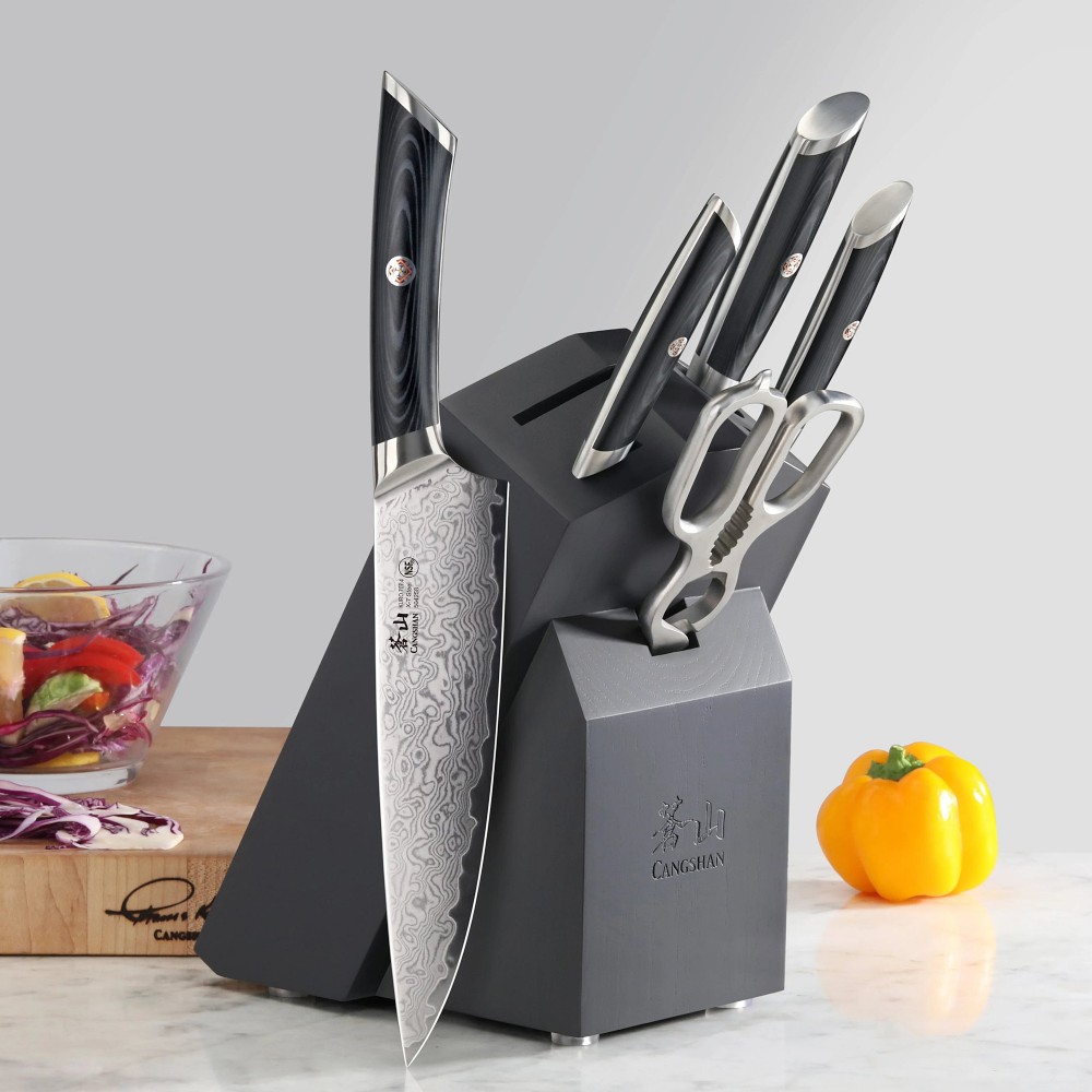 Cangshan Kuro Knife Block, Set of 6 | Williams Sonoma