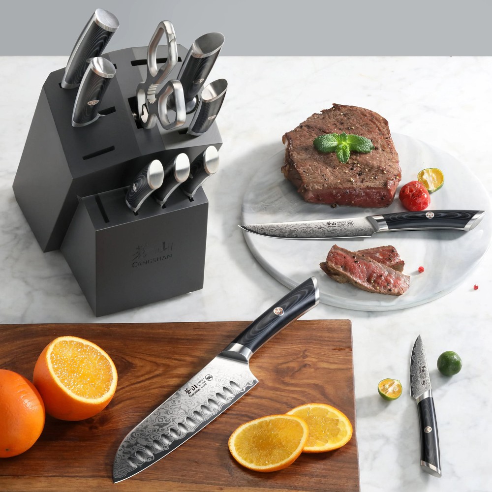 Cangshan Kuro Knife Block, Set of 12 | Williams Sonoma