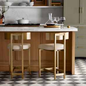 Emma Upholstered Counter & Bar Stool | Williams Sonoma