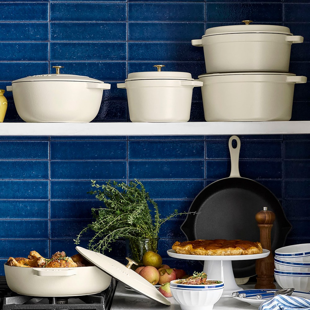 Staub Enameled Cast Iron French Crème Collection | Williams Sonoma