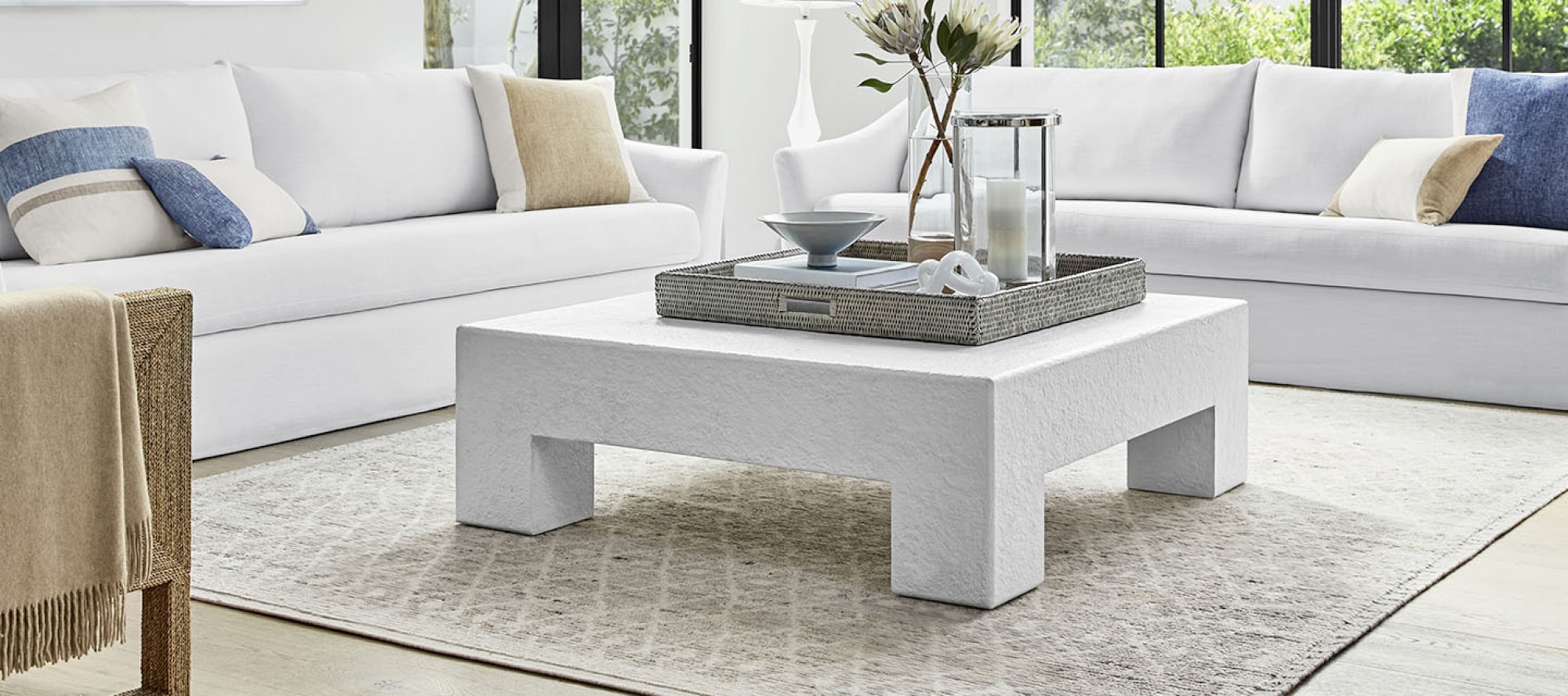 Matte white coffee table store
