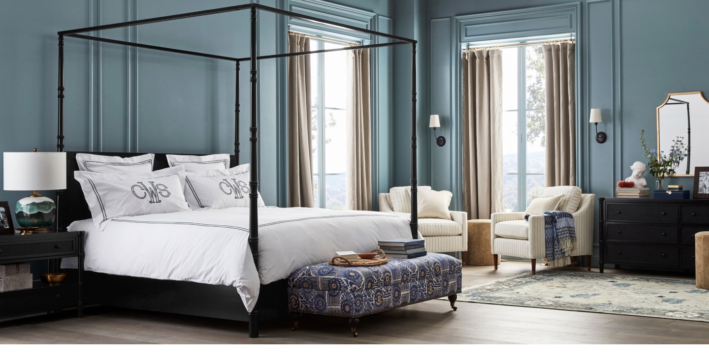 Cane Four Poster Bed | Williams Sonoma