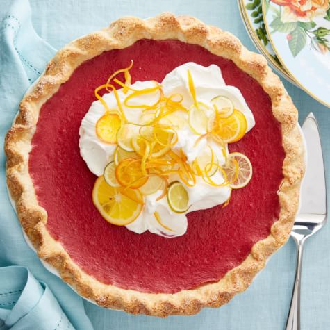 Cranberry Curd Pie with Citrus Whipped Cream | Williams Sonoma