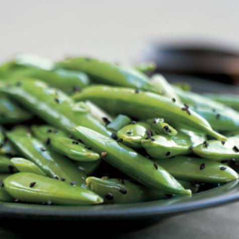 Steamed Sugar Snap Peas with Black Sesame Seeds | Williams Sonoma