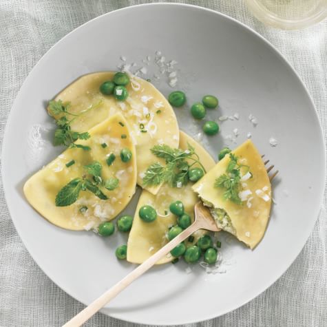 Agnolini with Goat Cheese, Fresh Ricotta, Peas and Herbs | Williams Sonoma
