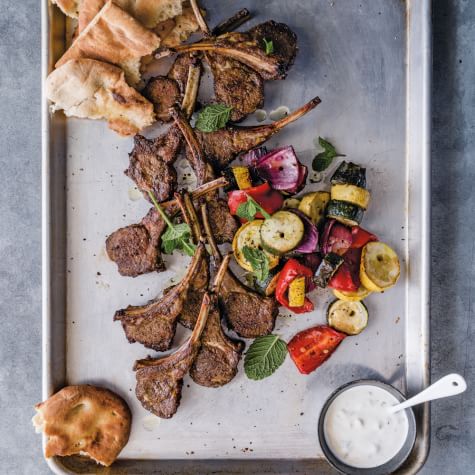 Moroccan-Spiced Lamb Chops with Vegetable Kabobs | Williams Sonoma