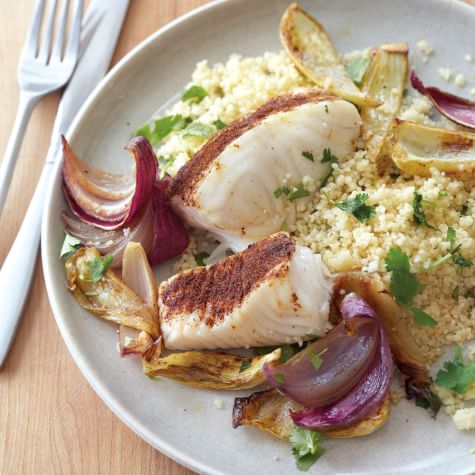 Spiced Roasted Halibut with Fennel and Onion | Williams Sonoma
