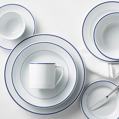 Apilco Tradition Blue-Banded Porcelain Dinnerware Collection | Williams ...