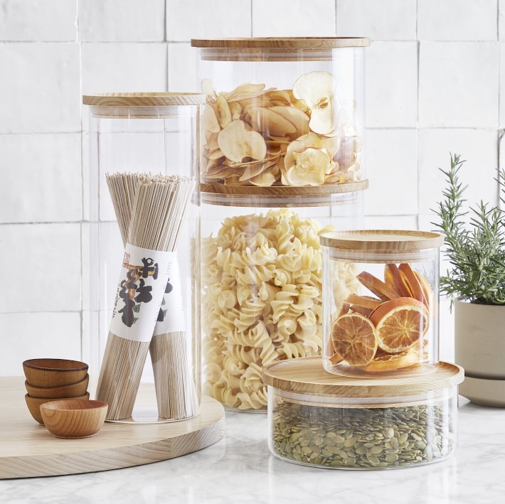Hold Everything Stacking Glass Canisters | Williams Sonoma