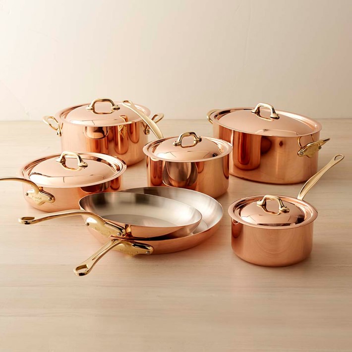 Mauviel Copper 12-Piece Cookware Set | Williams Sonoma