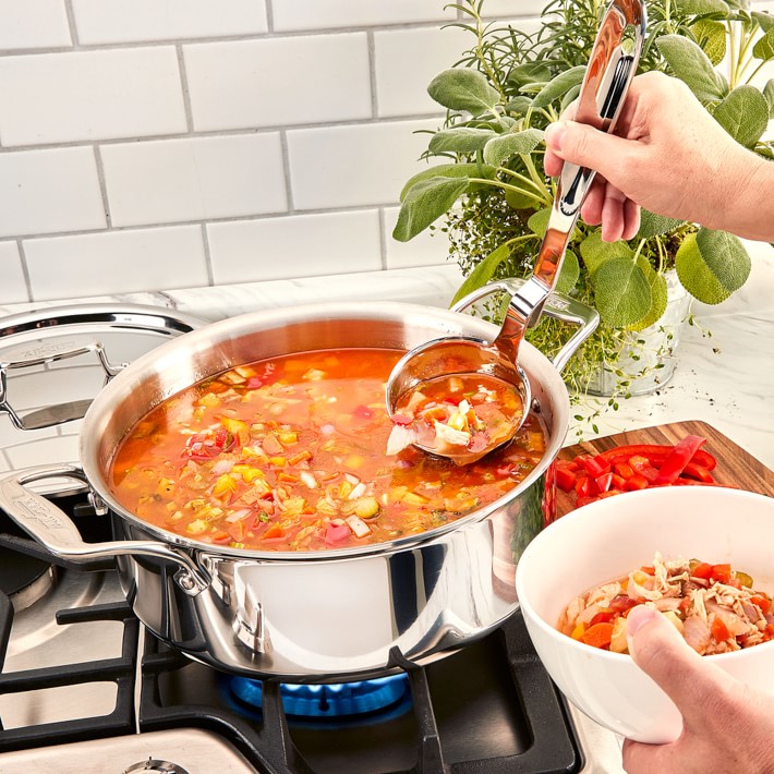 All-Clad d5 Stainless-Steel Ultimate Soup Pot with Ladle | Williams Sonoma
