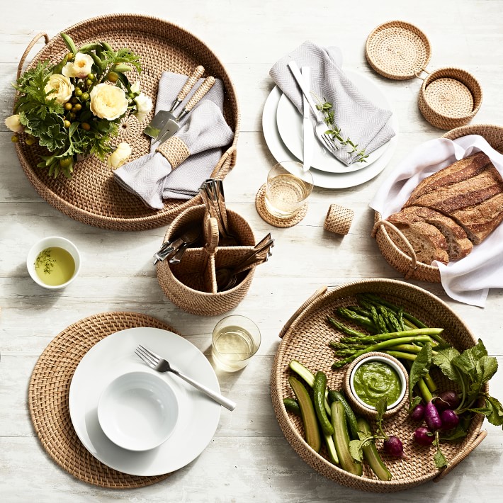 Light Woven Oval Tray | Williams Sonoma CA | Williams Sonoma