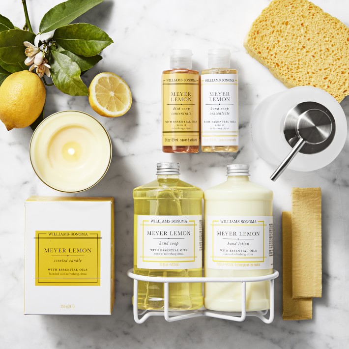 Williams Sonoma Meyer Lemon Hand Soap & Lotion - Deluxe 5-Piece Gift ...