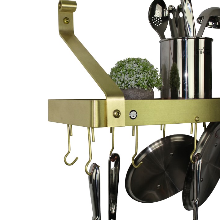 Enclume Wall-Mounted Narrow Shelf Pot Rack | Williams Sonoma