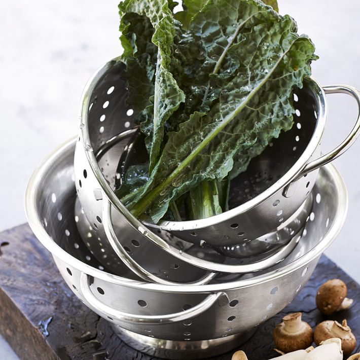 Open Kitchen by Williams Sonoma Stainless-Steel Colanders - Set of 3 ...
