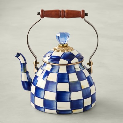 MacKenzie-Childs Royal Check Tea Kettle | Williams Sonoma