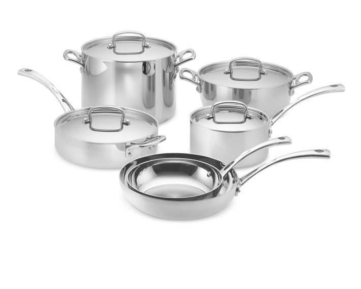 Cuisinart French Classic Tri-Ply Stainless-Steel 10-Piece Cookware Set ...