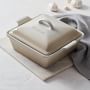 Le Creuset Heritage Stoneware Shallow Square Covered Baking Pan ...