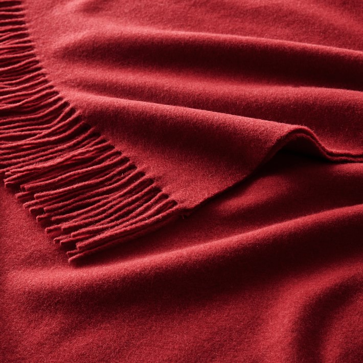 Solid Cashmere Throw Blanket | Williams Sonoma