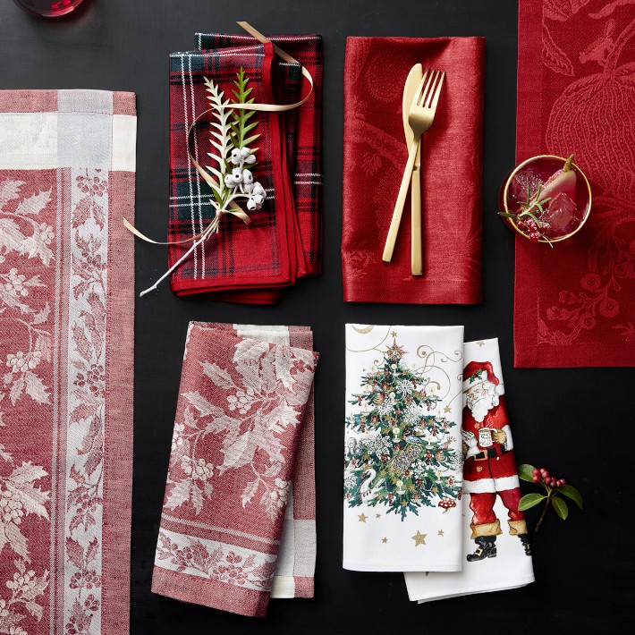 Classic Tartan Plaid Cloth Napkins - Set of 4 - Red | Williams Sonoma