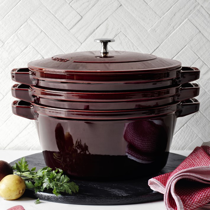 Staub Enameled Cast Iron Stackable 4-Piece Cookware Set | Williams Sonoma