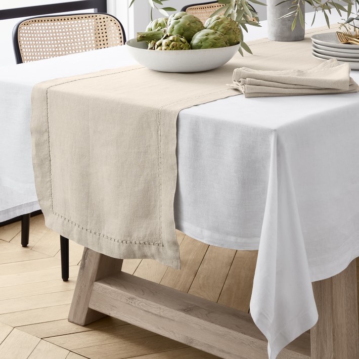 Italian Washed Linen Table Runner | Williams Sonoma
