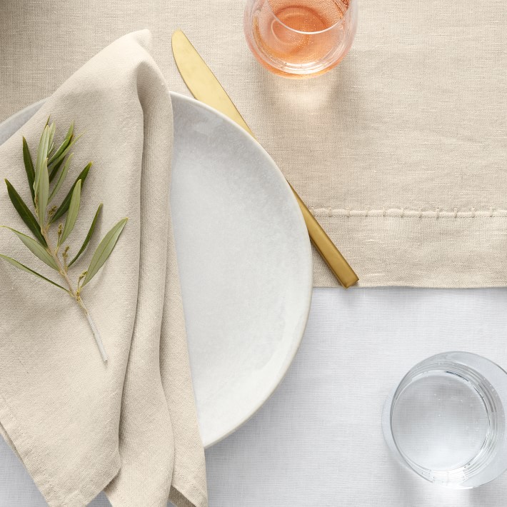Italian Washed Linen Table Runner | Williams Sonoma