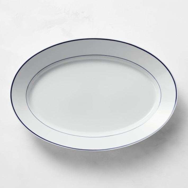 Apilco Tradition Porcelain Blue Oval Serving Platter | Williams Sonoma