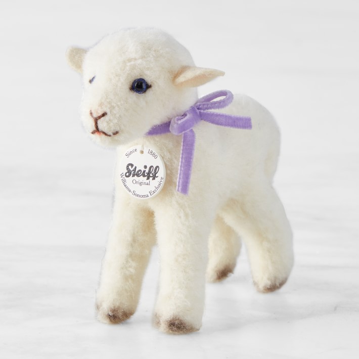Steiff Lamb with Satin Ribbon | Williams Sonoma