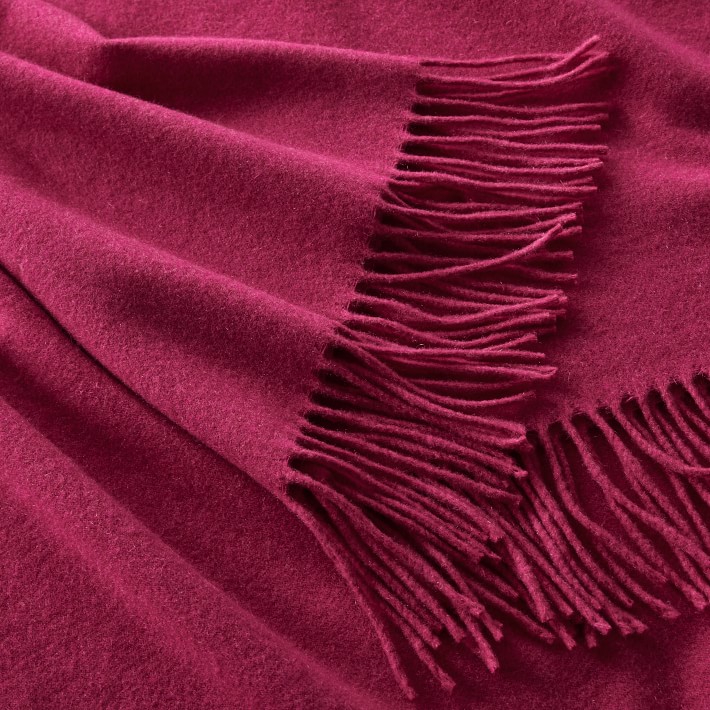 Solid Cashmere Throw Blanket | Williams Sonoma