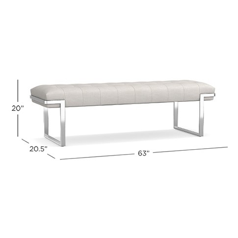 Mixed Material Indoor Bench | Williams Sonoma