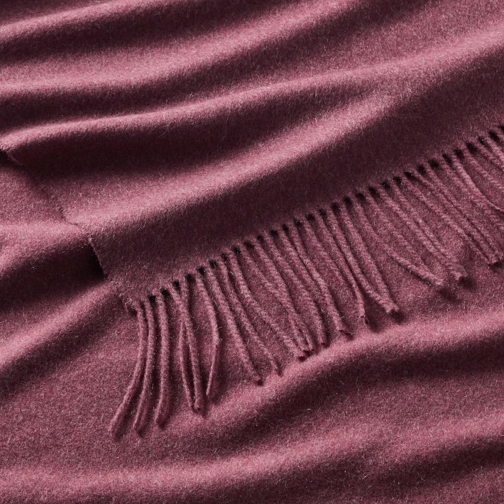 Solid Cashmere Throw Blanket | Williams Sonoma