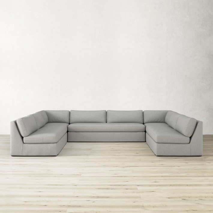 Ghent Slipcovered - 5-Piece U-Shape Armless Sectional Sofa | Williams ...