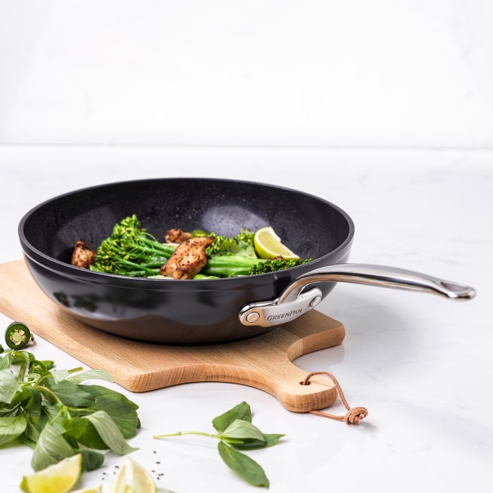 GreenPan™ Premiere Hard Anodized Ceramic Nonstick Wok | Williams Sonoma