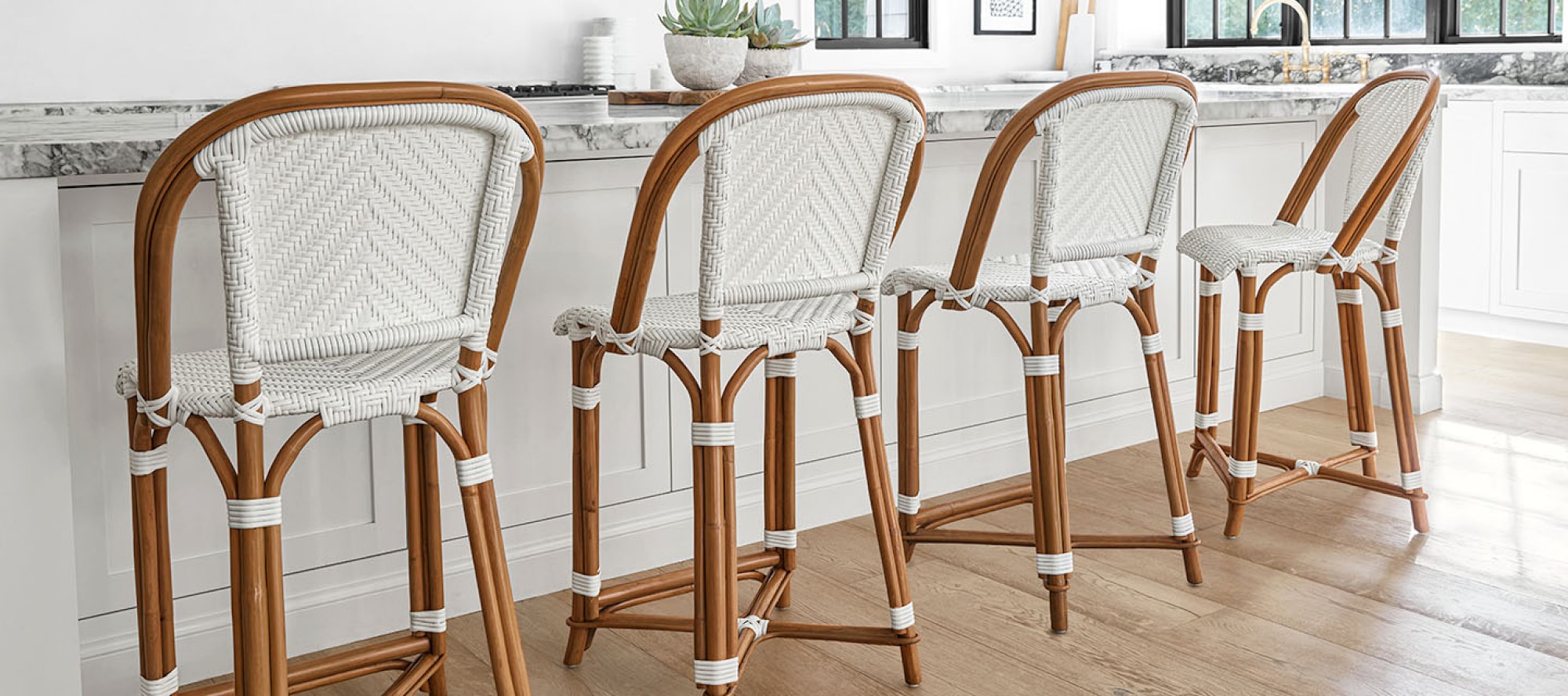 Parisian Bistro Woven Counter & Bar Stool | Williams Sonoma